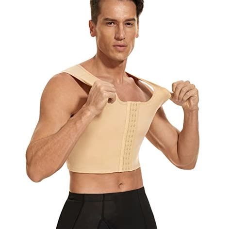 Tailong Mens Compression Corset Vest Hide Gynecomastia Chest Binder