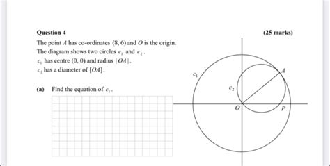 Solved Question The Point Has Co Ordinates And O Is The Origin The Diagram Shows Two