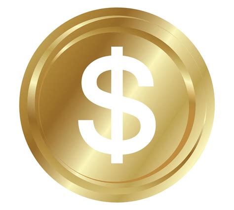 Icône De La Pièce Dor Conception Dargent Symbole Plat Du Dollar D