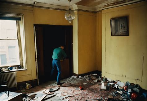 Lexica High Angle Wide Angle Man Punching Wall Glasgow Tenement