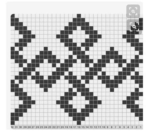 Cross Stitch Pattern With Black And White Squares