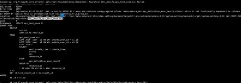 开发环境 执行system setting模块时 V68 modify api test case sql 报错 MeterSphere