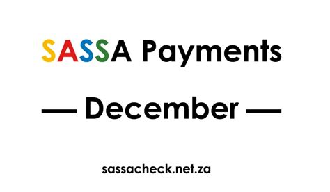 Sassa Payment For December 2025