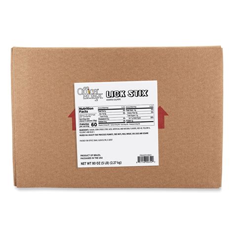 Office Snax® Lick Stix Suckers Randomly Assorted Flavors 5 Lb Bag