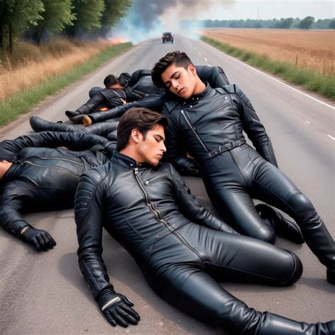 Boys In Leather Fallen Dead By Maxleather On Deviantart