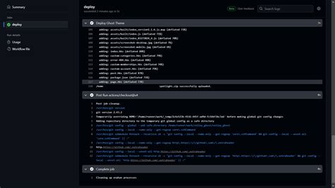 Github Actions Seem To Complete Its Action But How To Find It From Ghost Dashboard Themes