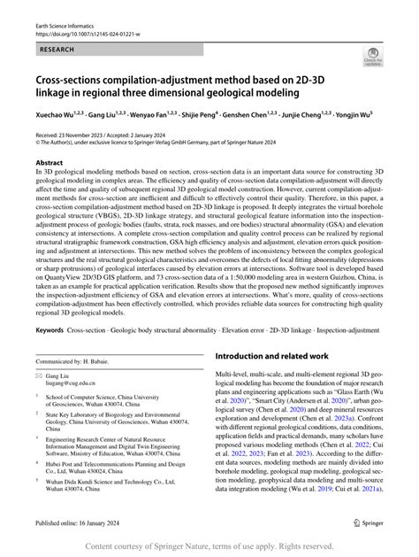 Cross Sections Compilation Adjustment Method Based On 2d 3d Linkage In