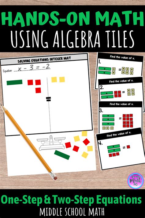 Solving One Step And Two Step Equations Using Algebra Tiles Bundle
