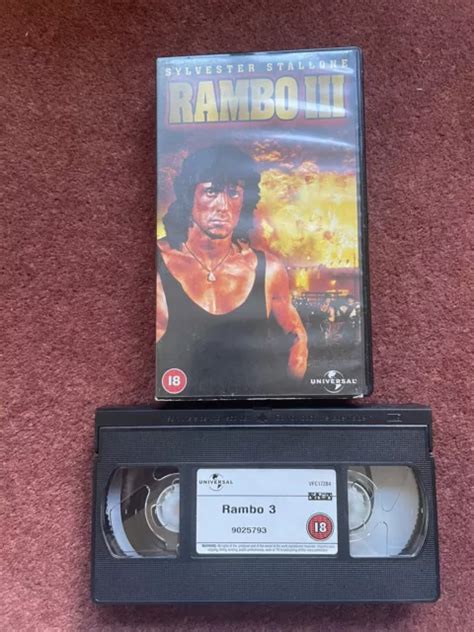 Rambo 3 Sylvester Stallone Vhssur 2001 Vintage 18 Universal £099
