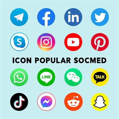 Premium Vector Icon Popular Socmed
