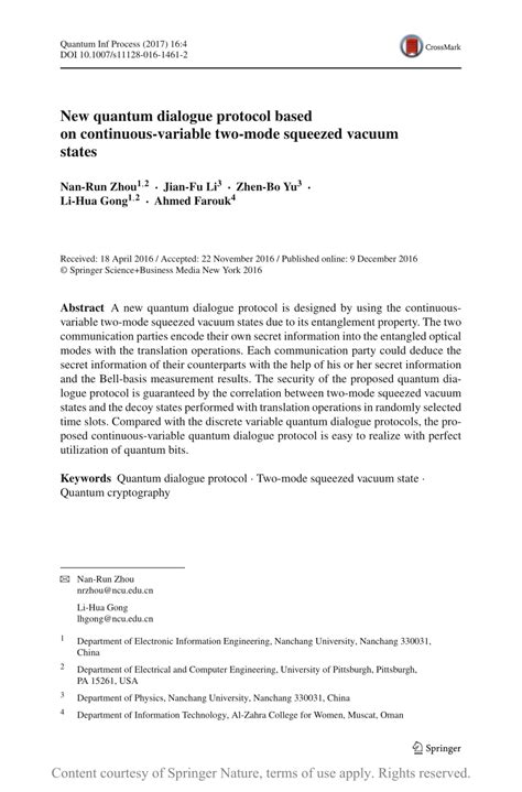 New Quantum Dialogue Protocol Based On Continuous Variable Two Mode