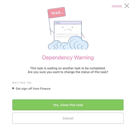 Dependency Warnings ClickUp Help