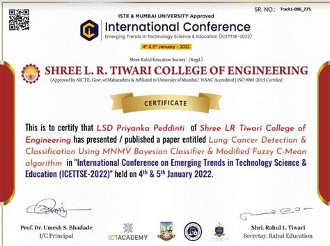 Priyanka P On Linkedin Researchpaper Internationalconference