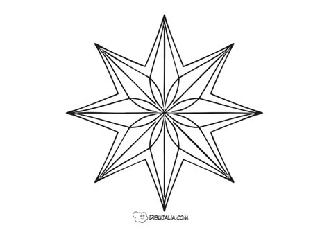 Estrella De Navidad Decorativa Dibujo 3122 Dibujalia