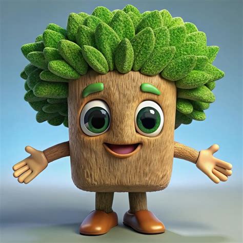 Premium Photo A Cartoon Character With Green Eyes And A Green Haircut