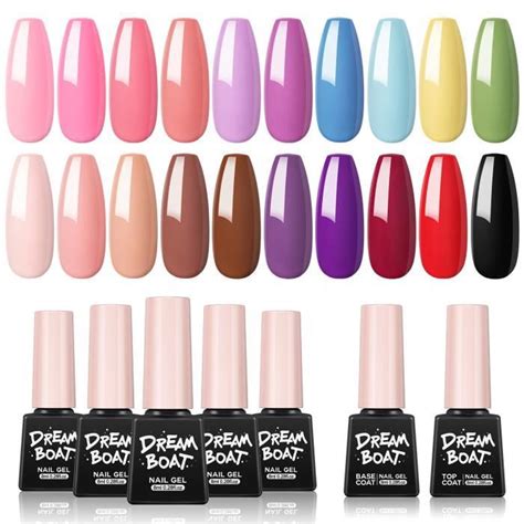 DREAMBOAT Vernis Semi Permanent Rose Nu Pailleté 20 Couleurs Vernis
