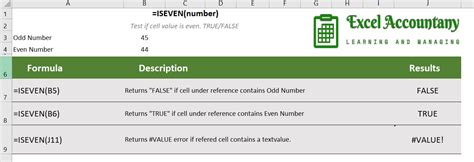 Excel Iseven Function Excel Accountancy