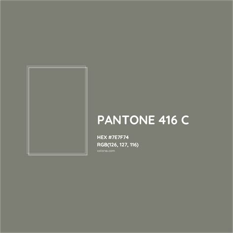 PANTONE 416 C Complementary or Opposite Color Name and Code (#7E7F74 ...
