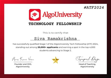🎉 Excited To Share That I Have Successfully Passed The Algo University