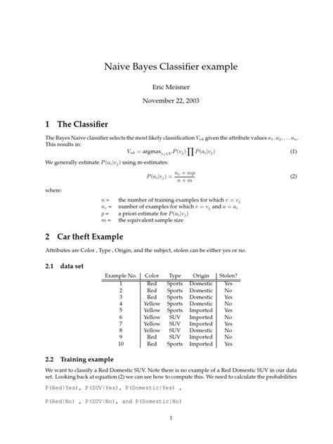 06 naivebayes example pdf statistical classification statistical