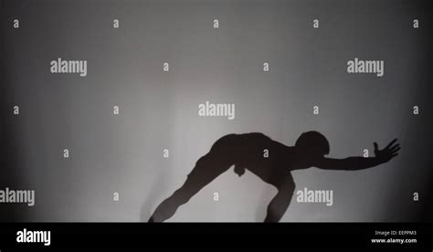 Berlin Germany Th Jan The Shadow Of A Naked Male Model Is Seen During The Offsite