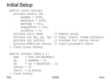 PSUCS HM Languages And Compiler Design II Project Hints Material Provided By Prof Jingke