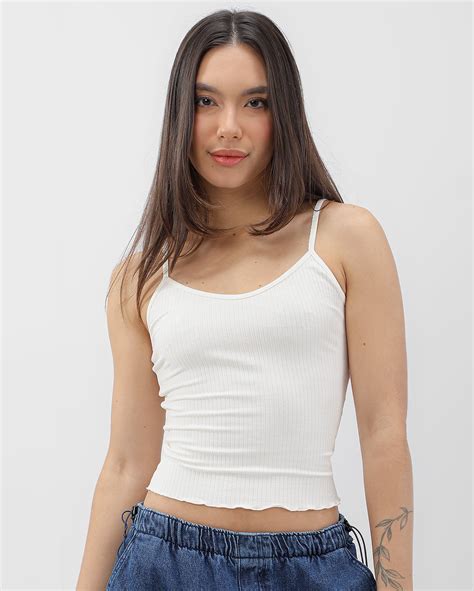 Riachuelo Regata Cropped Canelada Ripple Branca Pool By Riachuelo