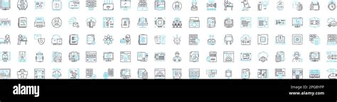 Hardware Tech Vector Line Icons Set Hardware Technology Devices Components Gadgets