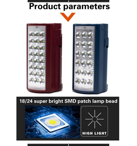 Cheap Plastic Powerful Portable Rechargeable Emergency Led Lamp 24smd