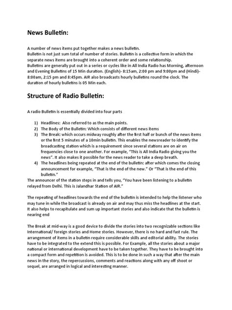 News Bulletin Pdf News Telecommunications