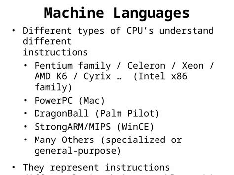 Ppt Machine Languages Dokumentips