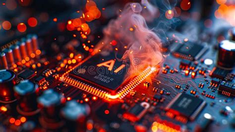 Advanced Computer Processor Chip With Ai Acceleration Is Burning In