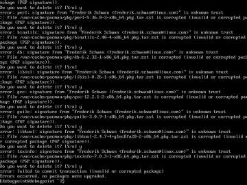 Fix Invalid Or Corrupted Package PGP Signature Error In Arch Linux
