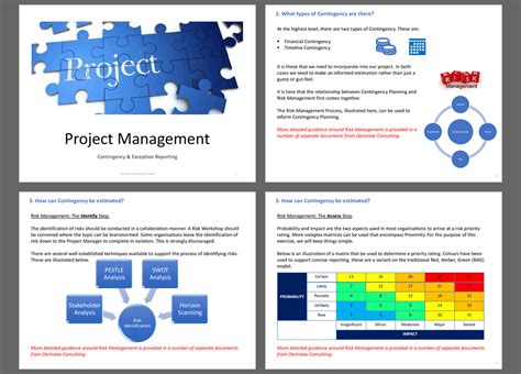 project management contingency and exception reporting ppt slide deck