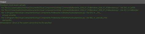 blender add on error general questions visual components the