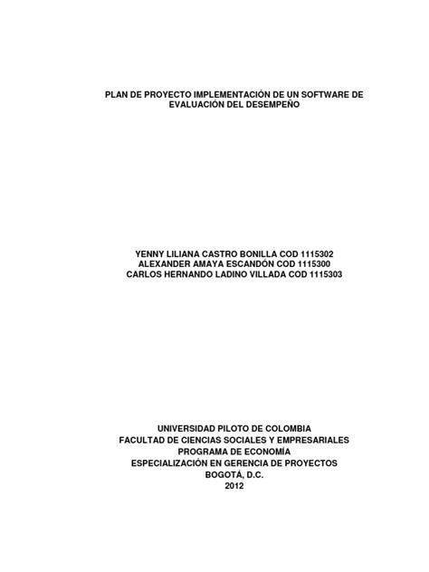 Proyecto Implementacion De Software Pdf La Seguridad Informática