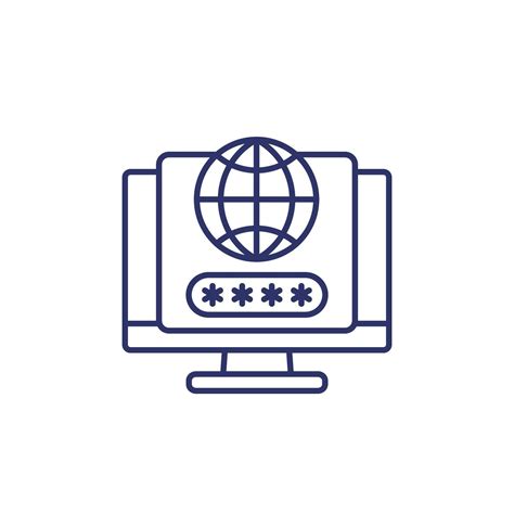 Password Protected Network Line Icon 36901039 Vector Art At Vecteezy