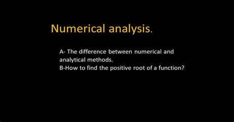 Introduction To Numerical Analysis Part