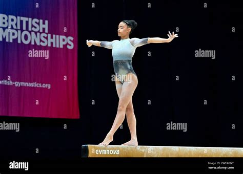 Liverpool England UK 16th Mar 2024 Ondine ACHAMPONG On The Beam