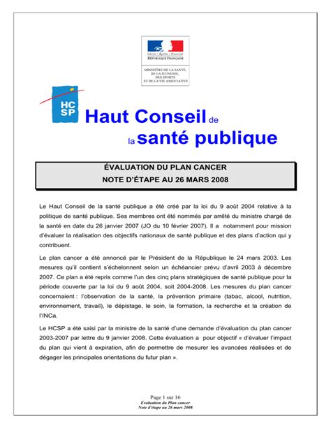 Haut Conseil Santé Publique La