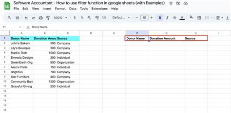 How To Use Filter Function In Google Sheets With Examples