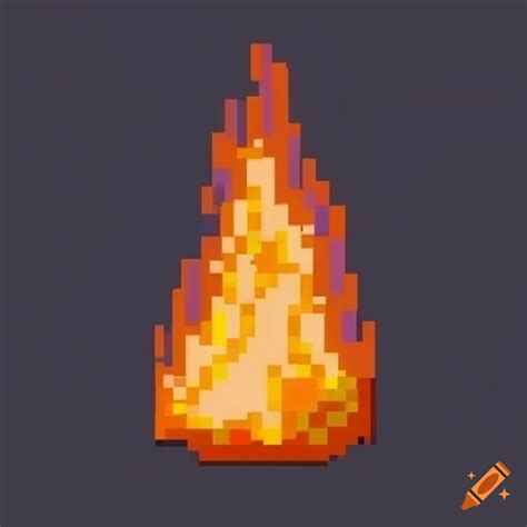 Pixel Art Flame On Craiyon