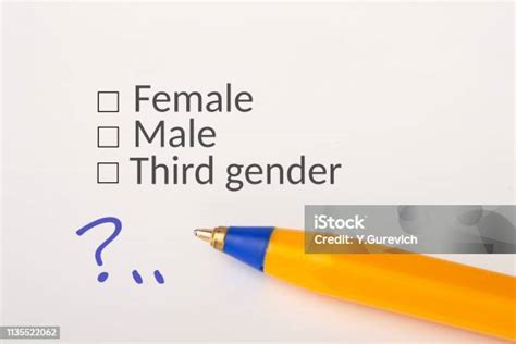 성별노란색 펜이 있는 흰 종이에 체크 박스가 있습니다 검사 목록 개념입니다 개념에 대한 스톡 사진 및 기타 이미지 개념