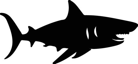 Megalodon Black Silhouette 38101438 Vector Art At Vecteezy