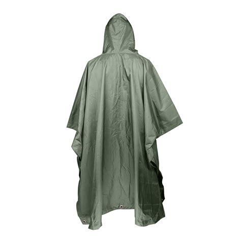 Military Rain Poncho Light Weight Compact Olive Planet