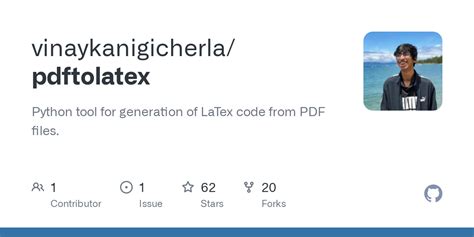 GitHub Vinaykanigicherla Pdftolatex Python Tool For Generation Of LaTex Code From PDF Files
