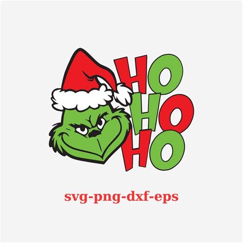 Merry Grinchmas Svg Grinch Face Svg Ho Ho Ho Svg Christmas Svg