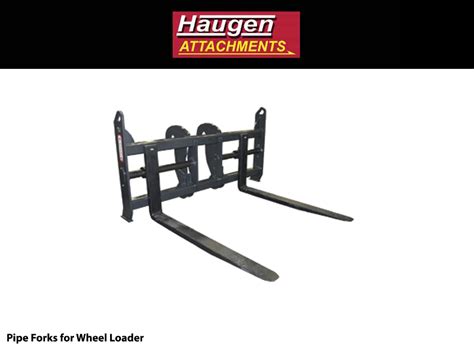 haugen pipe fork for wheel loaders