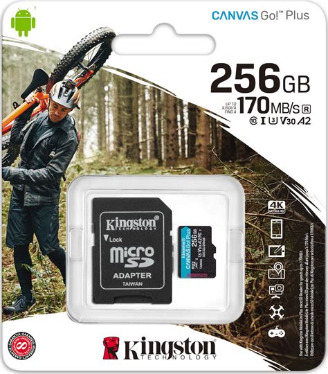 Kingston Canvas Go Plus MicroSDXC 256GB Class 10 U3 V30 With Adapter