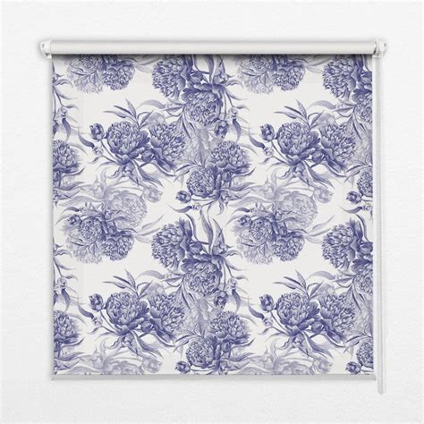 Blinds Light Diffusing And Room Darkening Blue Bouquet Blue And